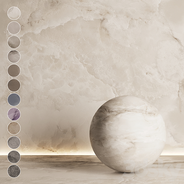 Onyx seamless texture 01 - Stone - 3D model