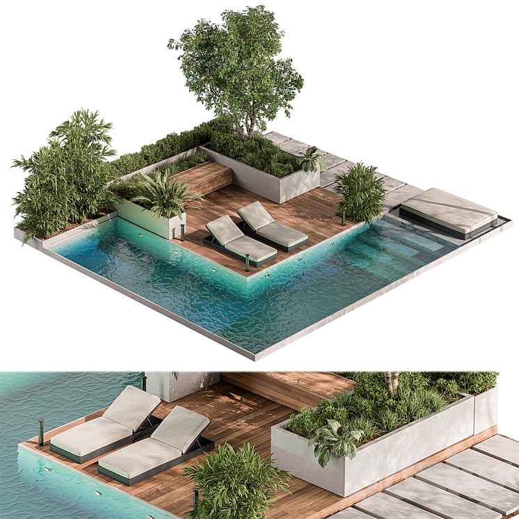 Landscape Furniture Pool 85 - Other - 3D model