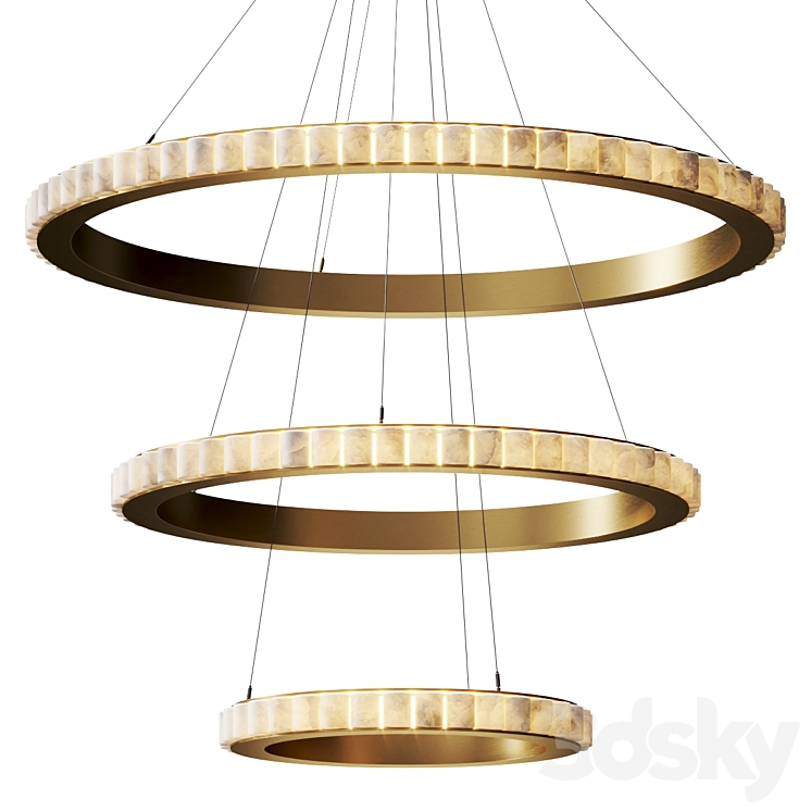 CTO Lighting Avalon Triple Chandelier - Pendant light - 3D model