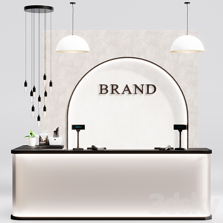Reception, clothing store cash desk, service counter - Shop - 3D model