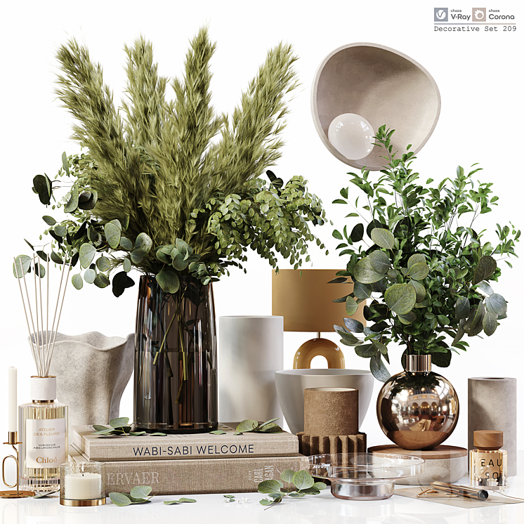 Decorative Set 209 Decorative Set 3d Model