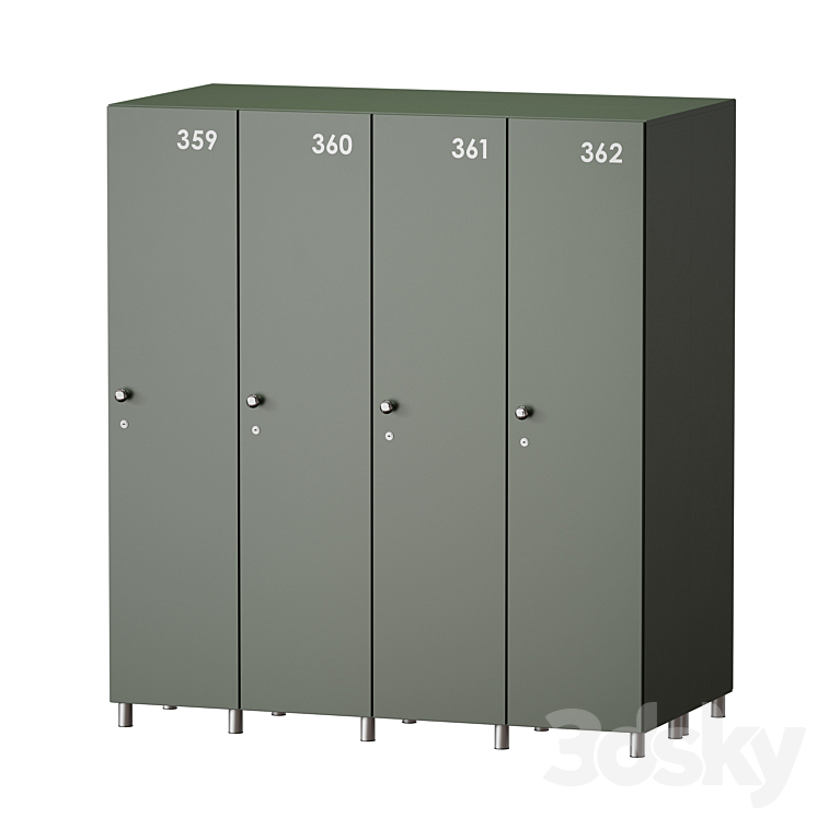 Lockers for sports locker rooms - Wardrobe & Display cabinets - 3D model