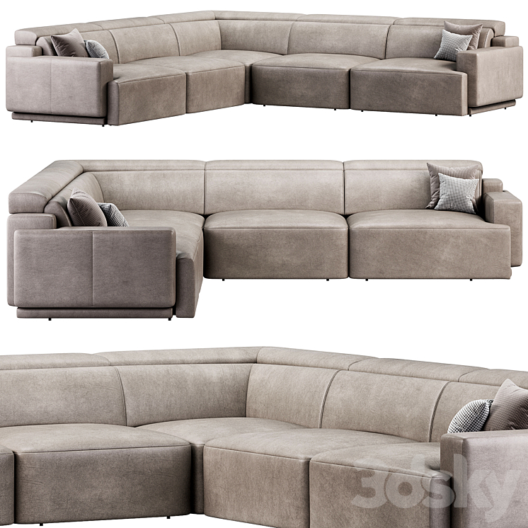 Iago Modular corner Sofa by Natuzzi - Sofa - 3D model