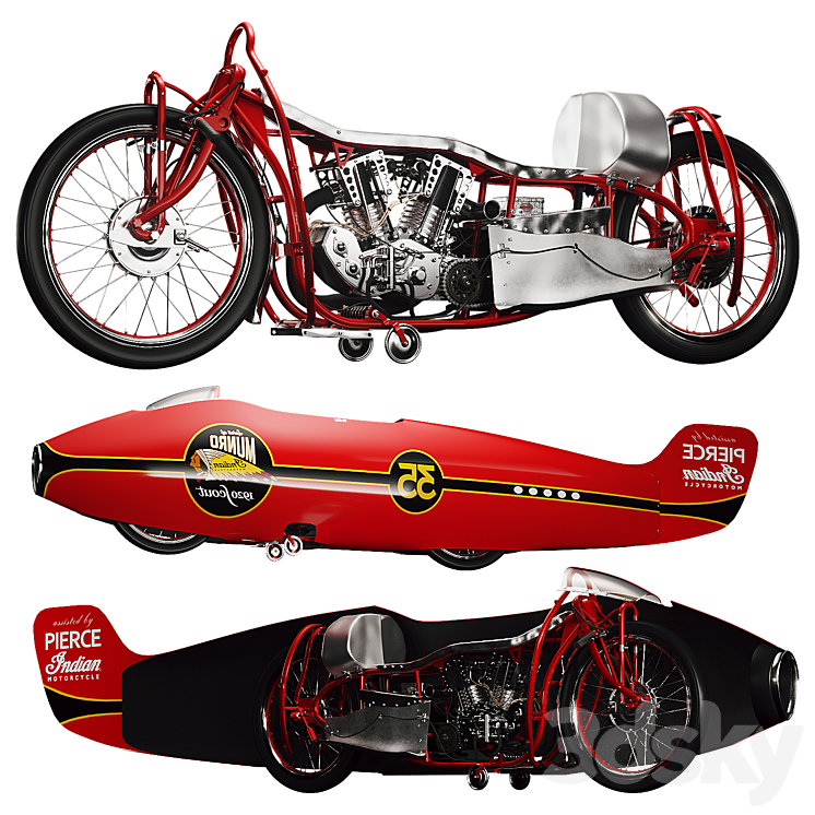Indian scout Burt Munro 1928 - Transport - 3D model