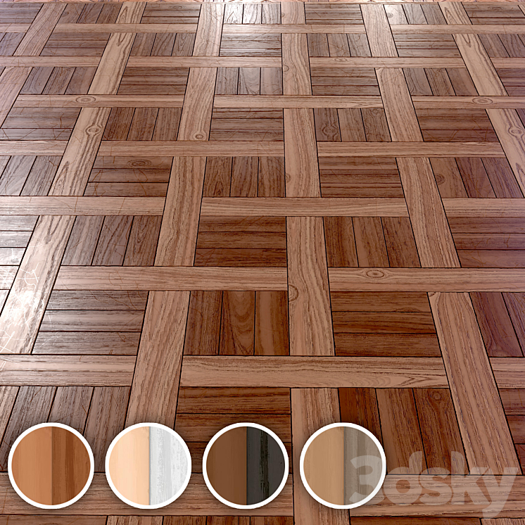 wooden parquet tile seamless 4k PBR texture 007 - Floor coverings - 3D ...