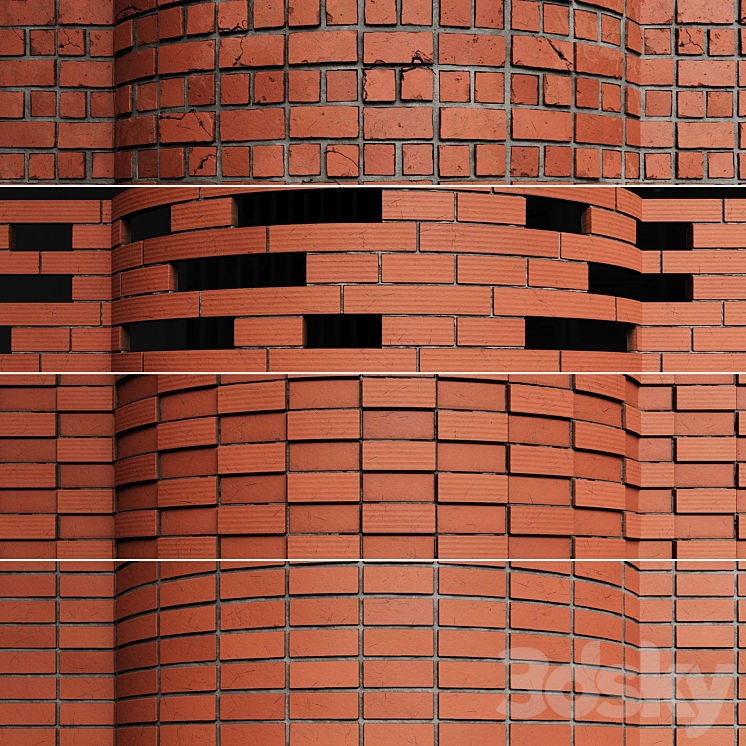 Brick Wall 011 - Brick - 3D model