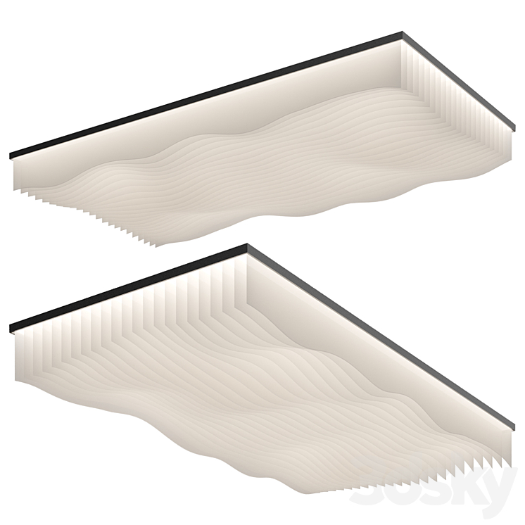 Paper design 6 - Ceiling lamp - 3D model