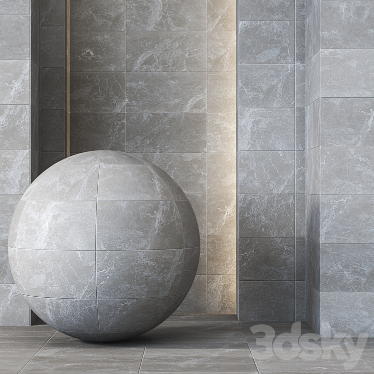 Facade Tile Texture - 4K - Seamless - Vol5 - Tile - 3D model