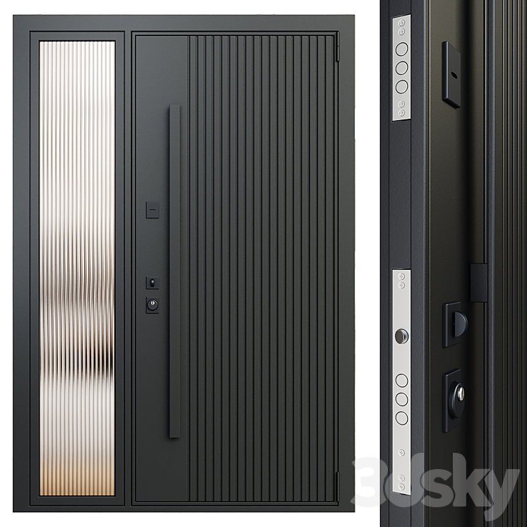Front door 001-Portalle - Doors - 3D model