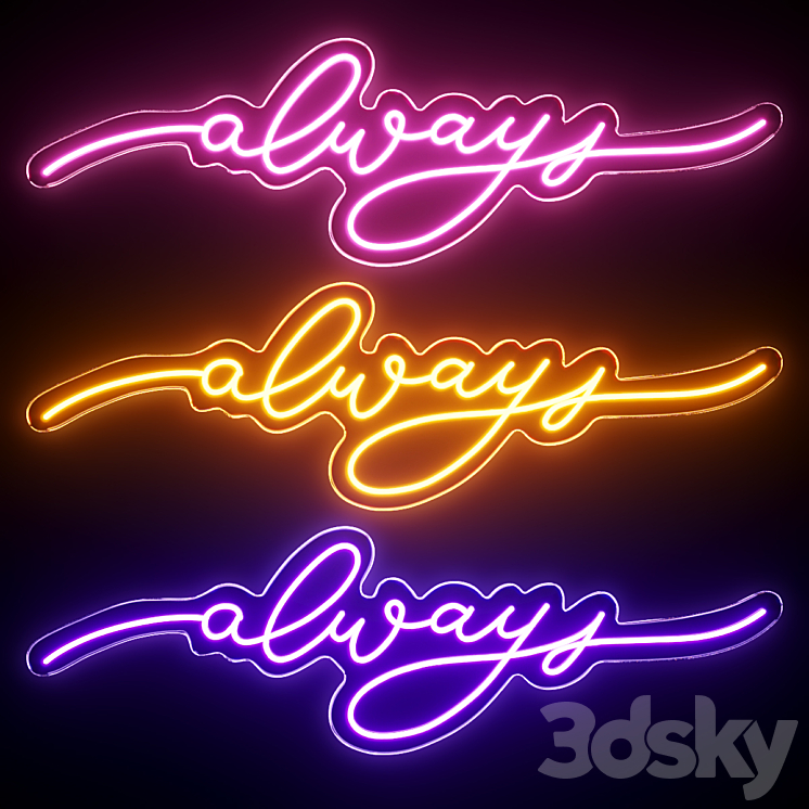 Always Neon Sign - Neon - 3D model