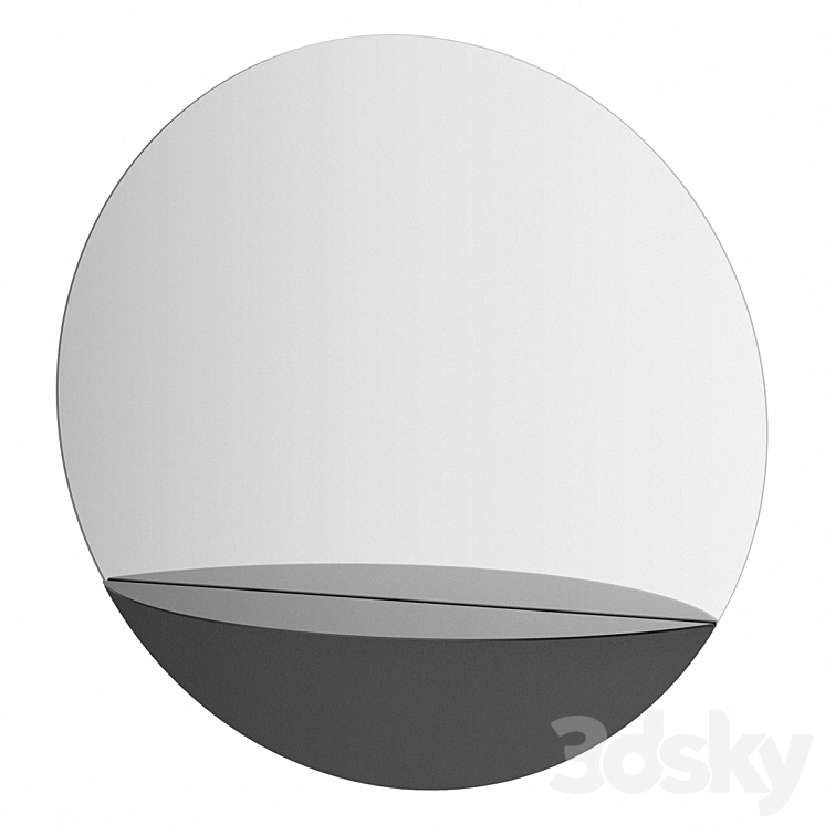Evoform Shadow mirrors with metal shelves - Mirror - 3D model