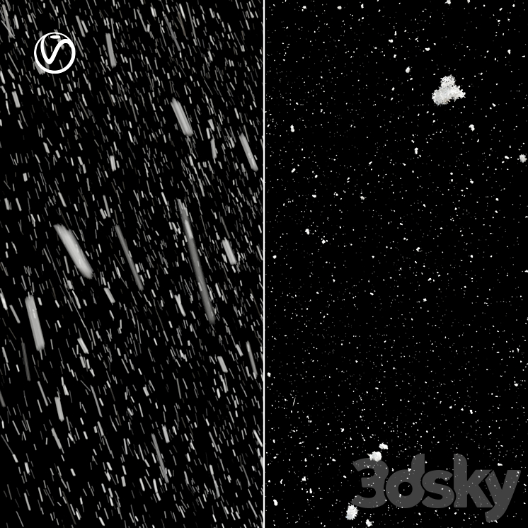 Animated snow (vray) - Other - 3D model