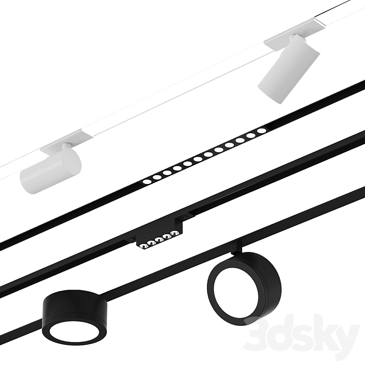 Lighting solutions set - Technical lighting - 3D model