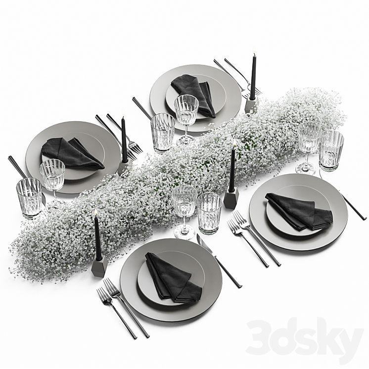 Table Decorations - Tableware - 3D model