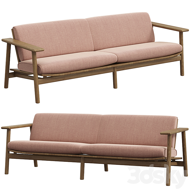 Riva 3 Seater Sofa Kettal - Sofa - 3D model