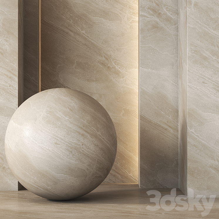 Travertine Texture 4K - Seamless - Stone - 3D model