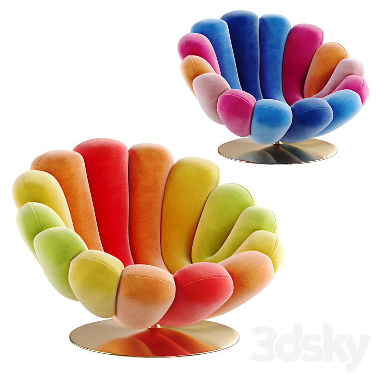 ANEMONE armchair - Arm chair - 3D model