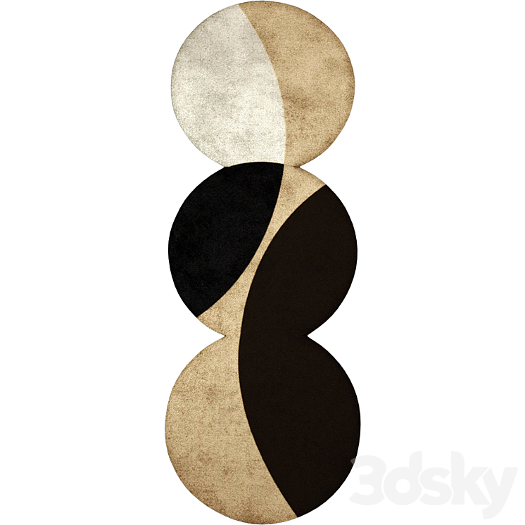 Blob Shaped Rug - Carpets - 3D model