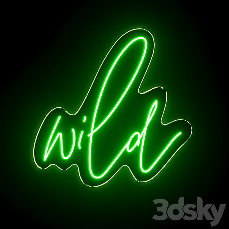 Wild Neon Sign - Neon - 3D model