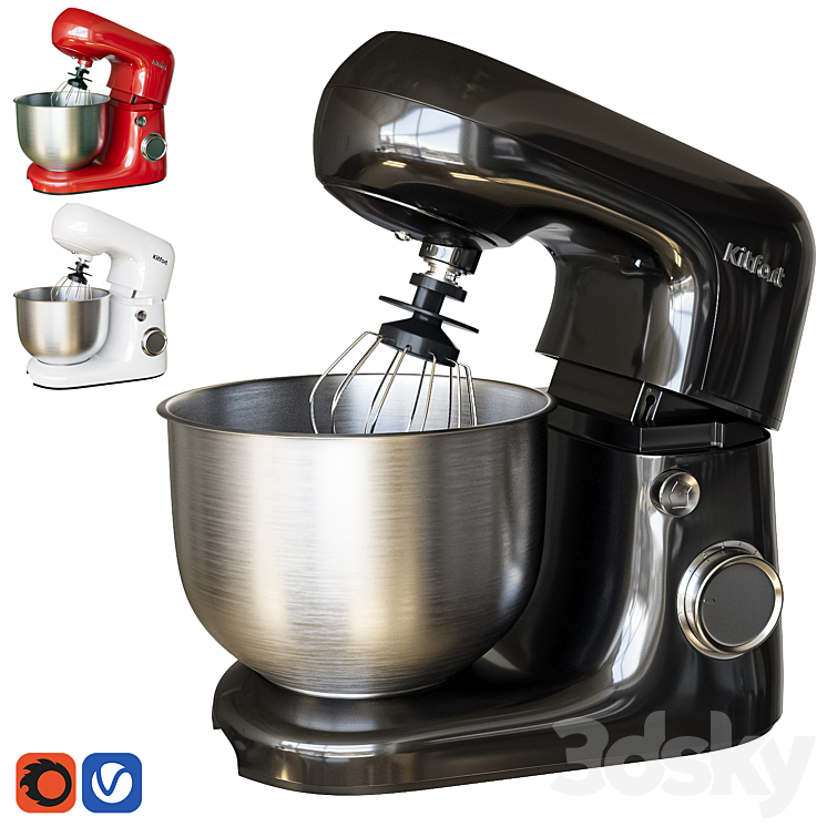 Planetary mixer Kitfort KT-3018 - Kitchen appliance - 3D model