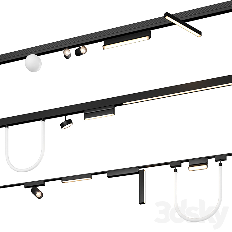 Ambrella light Track System magnetic - Technical lighting - 3D model