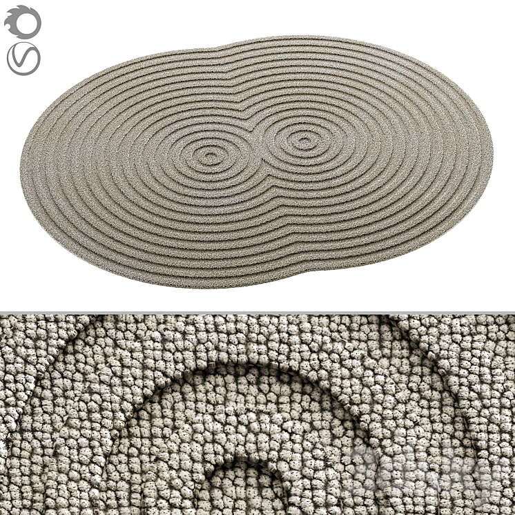Zen Teppich Rounded - Carpets - 3D model