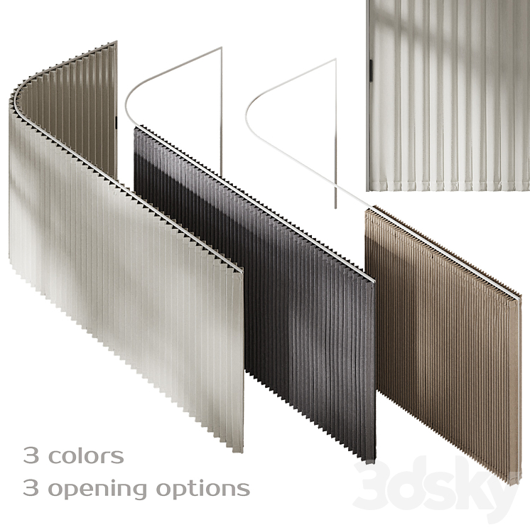 Dooor folding textile doors - Doors - 3D model
