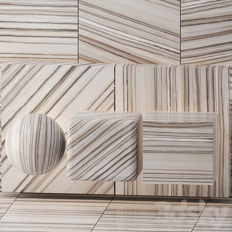 Zebra marble - Stone - 3D model