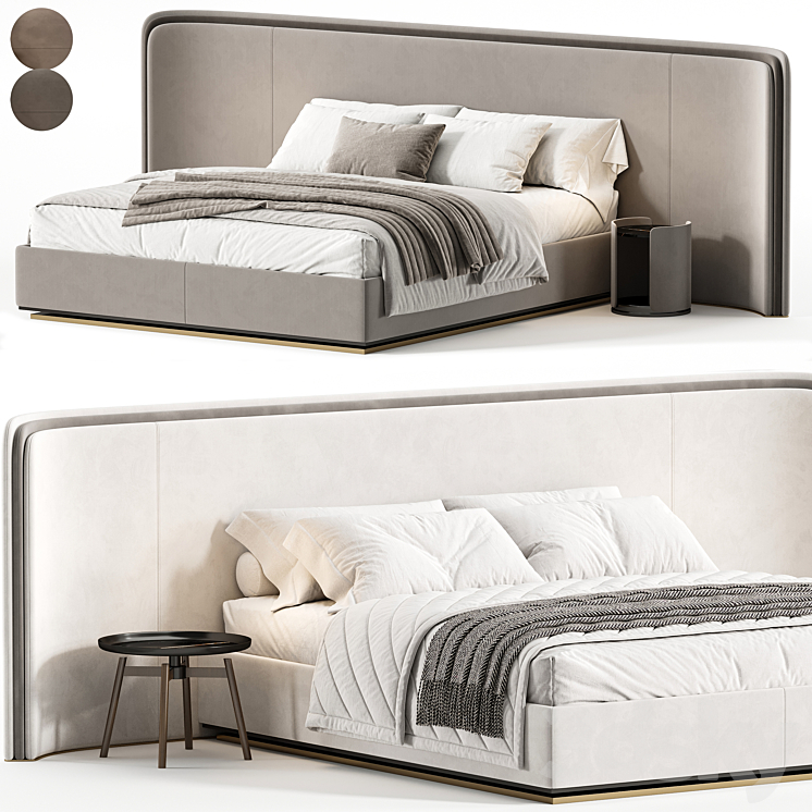 Double bed Calabria Frato - Bed - 3D model