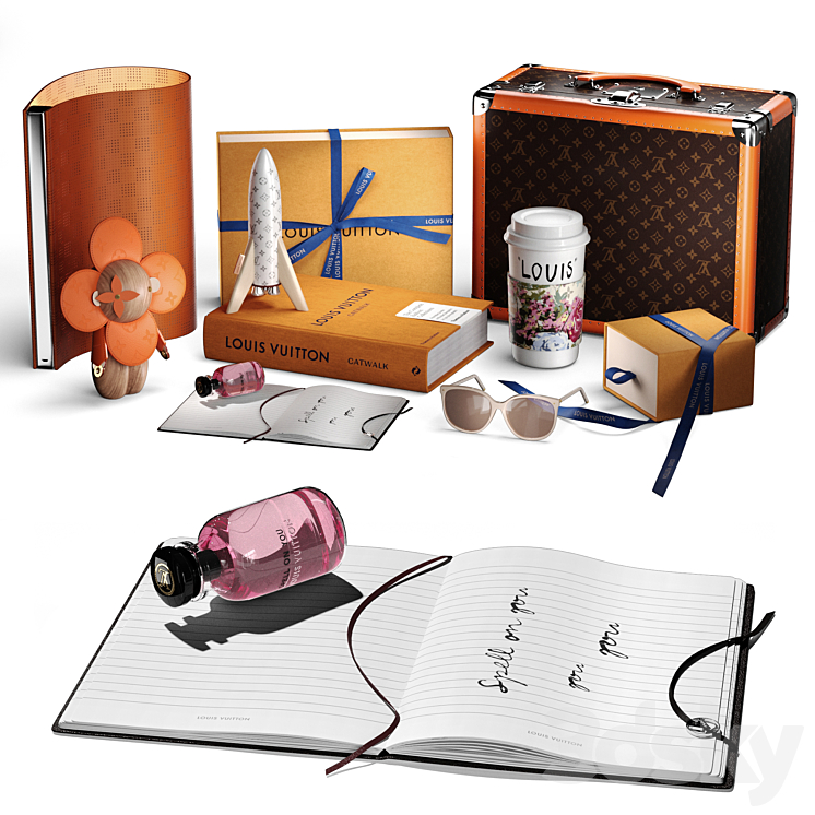 LOUIS VUITTON - a set of original items - Decorative set - 3D model