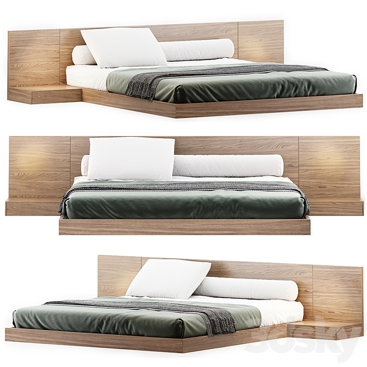 Double bed from Litfad - Bed - 3D model