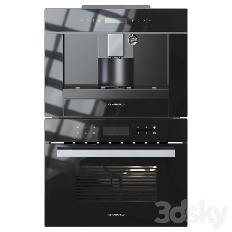 Oven and coffee machine Maunfeld - Kitchen appliance - 3D model