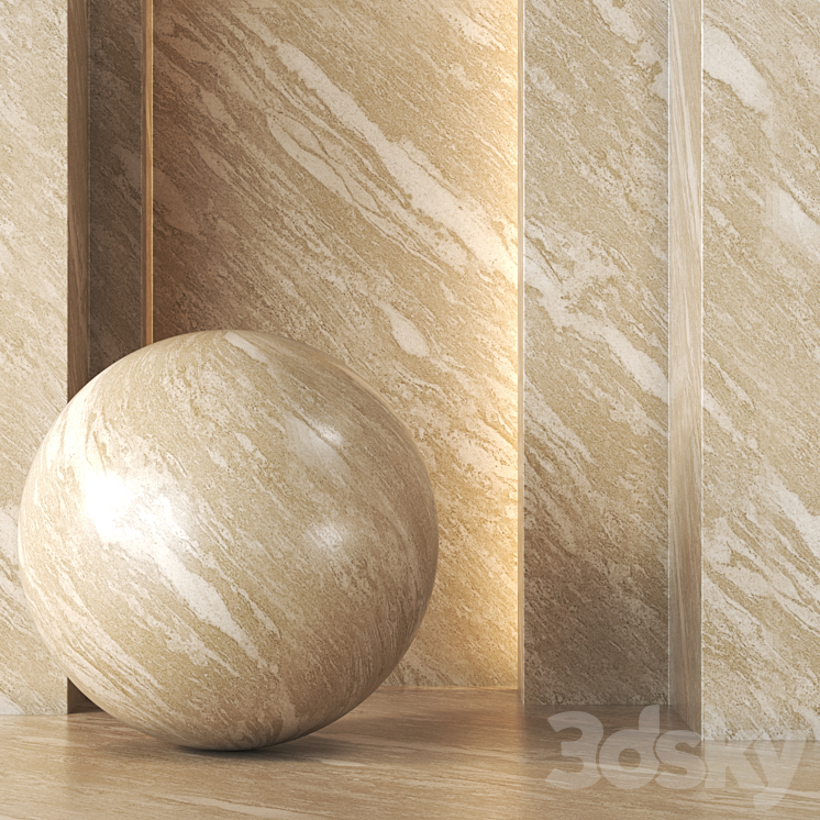 Travertine Texture 4K - Seamless - Stone - 3D model