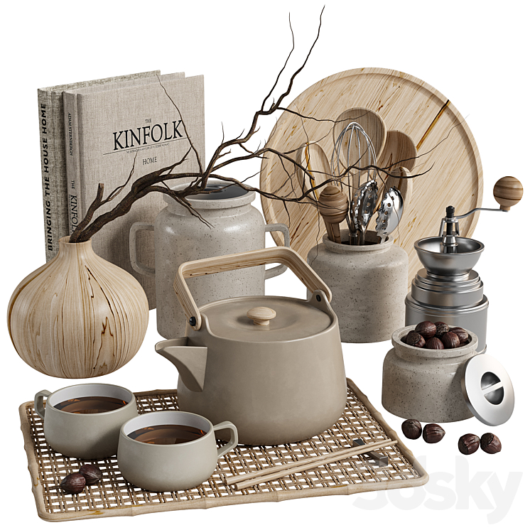 Kitchen decor set12 - Tableware - 3D model