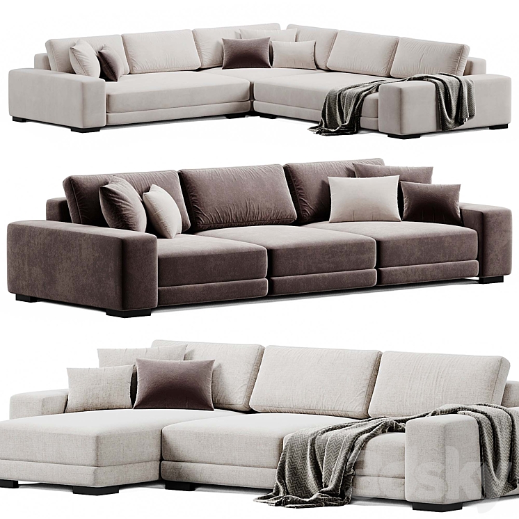 Horizon 3 L Shaped Sofa By Crateandbarrel | Sofa - Sofa - 3D model