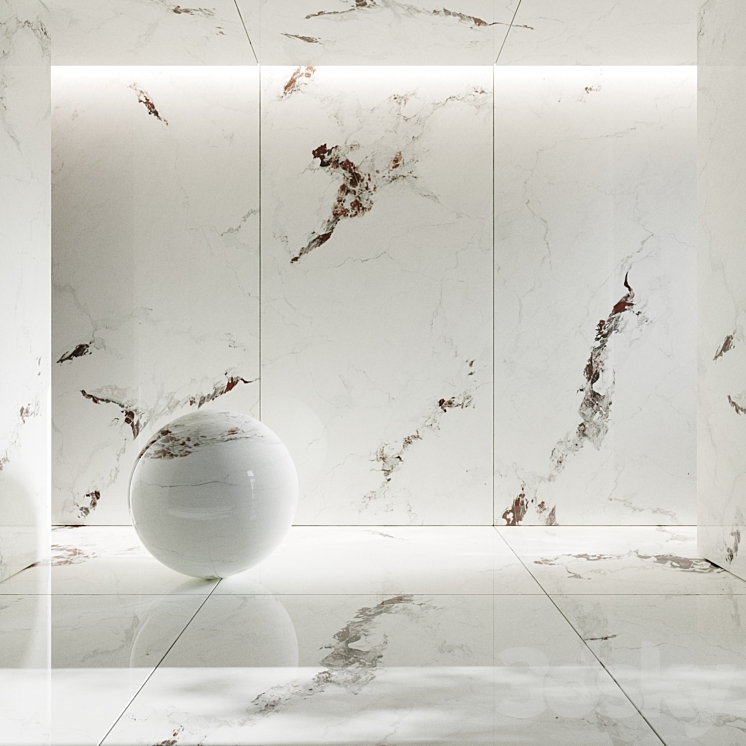 Porcelain tiles Ariostea Ultra Marmi Capraia Lucidato - Stone - 3D model