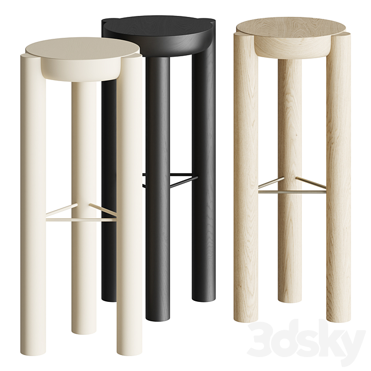 Yet Design Studio PILLAR | Stool - Chair - 3D model