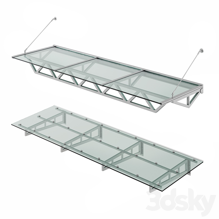 Glass visors - Facade element - 3D model