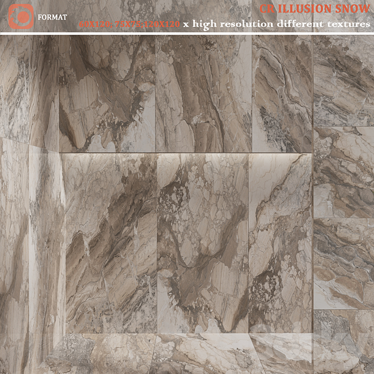 Cr Illusion Sand Tiles - Tile - 3D model