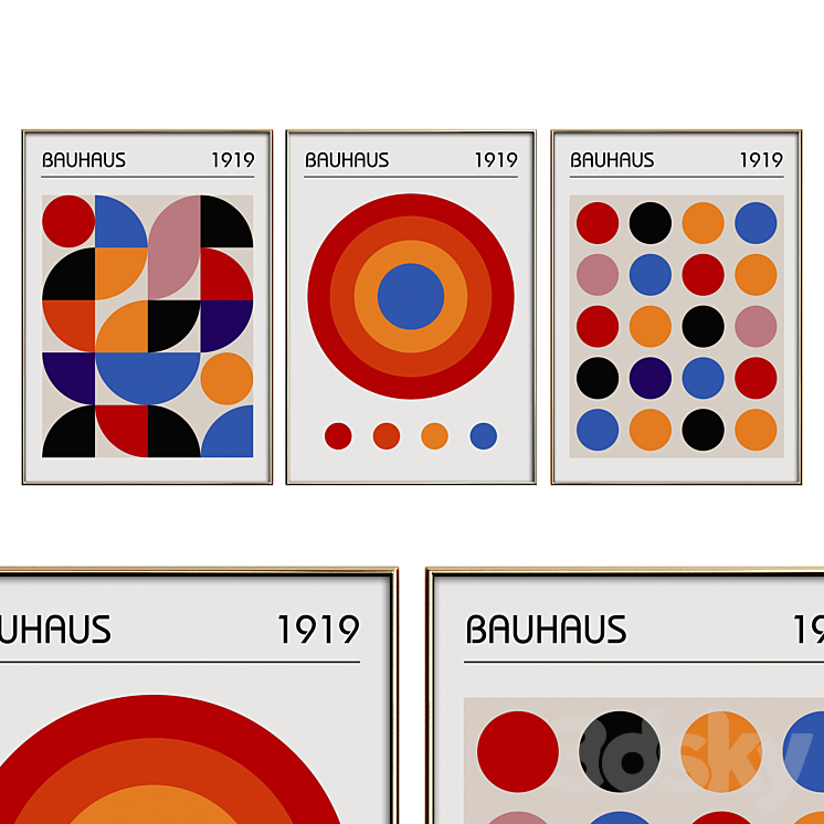 Paintings 961 Bauhaus - Frame - 3D model
