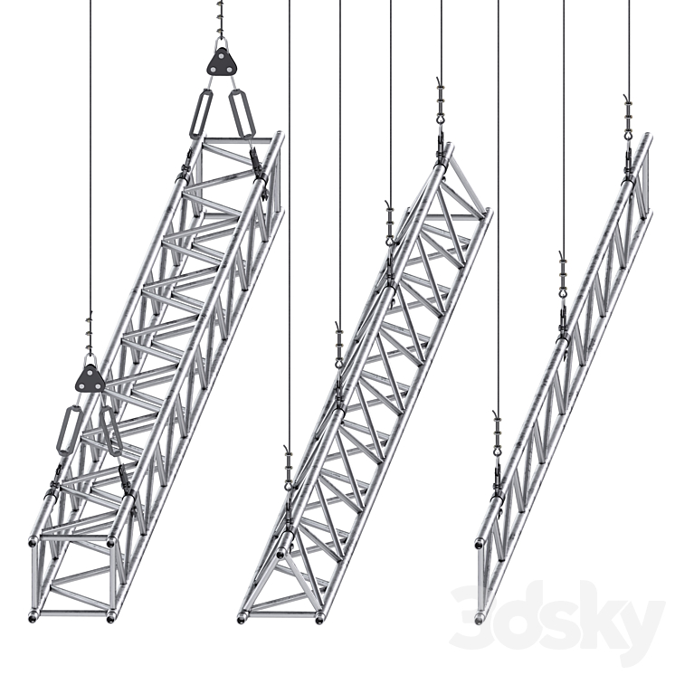Aluminum stage trusses with suspension elements - Miscellaneous - 3D model