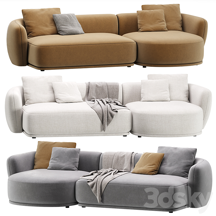 Modular Sofa Fabro by Ogogo 1 - Sofa - 3D model