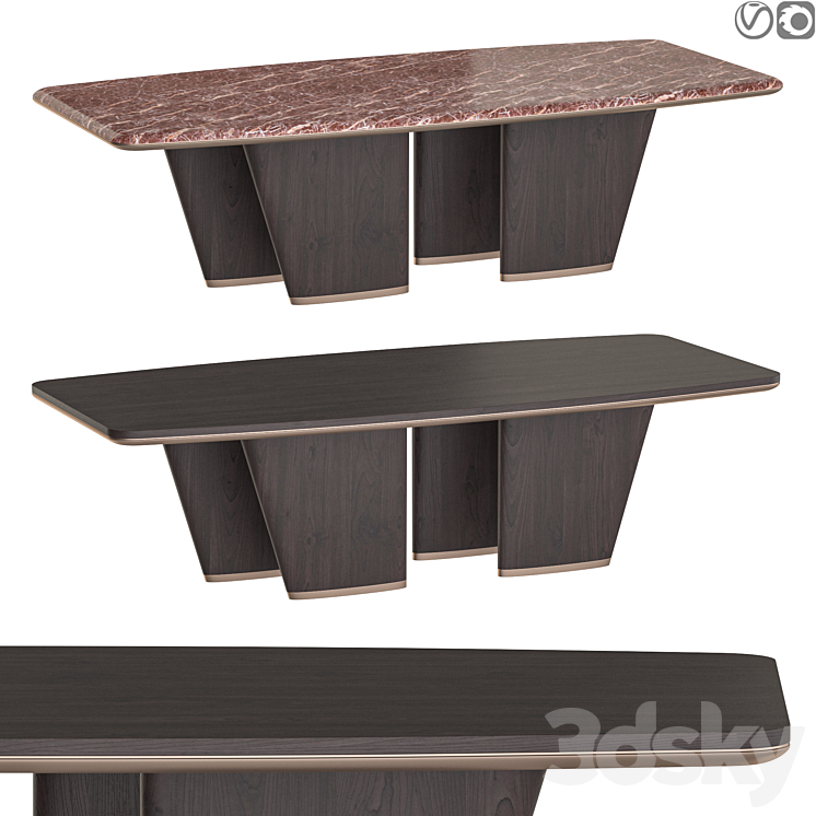 Giorgetti Mistral Rectangle 260 Table 3d Model