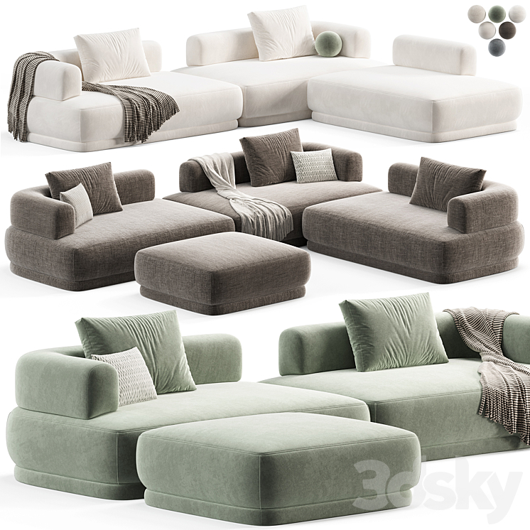 Bumper Sectional sofa by Zonatta - Sofa - 3D model