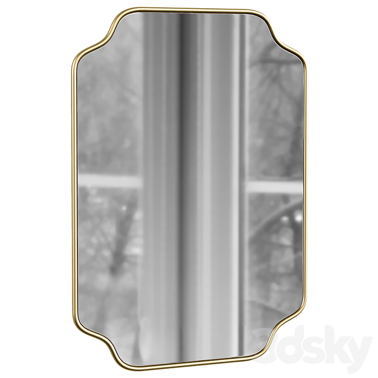 Kate and Laurel Plumley Glam Scalloped Wall Mirror - Mirror - 3D model Kate and Laurel Plumley Glam Scalloped Wall Mirror - Mirror - 3D model
