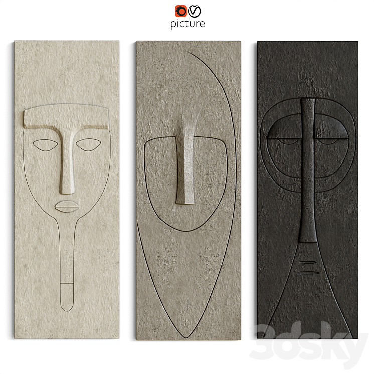 Set of Paintings - Frame - 3D model