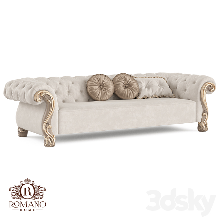 (OM) Sofa Daniele three-seater Romano Home - Sofa - 3D model