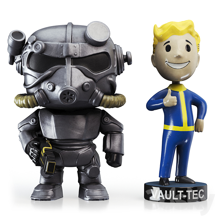 Fallout figures - Sculpture - 3D model