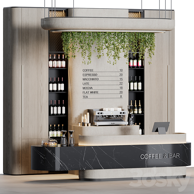 Coffee bar 03 - Restaurant - 3D model
