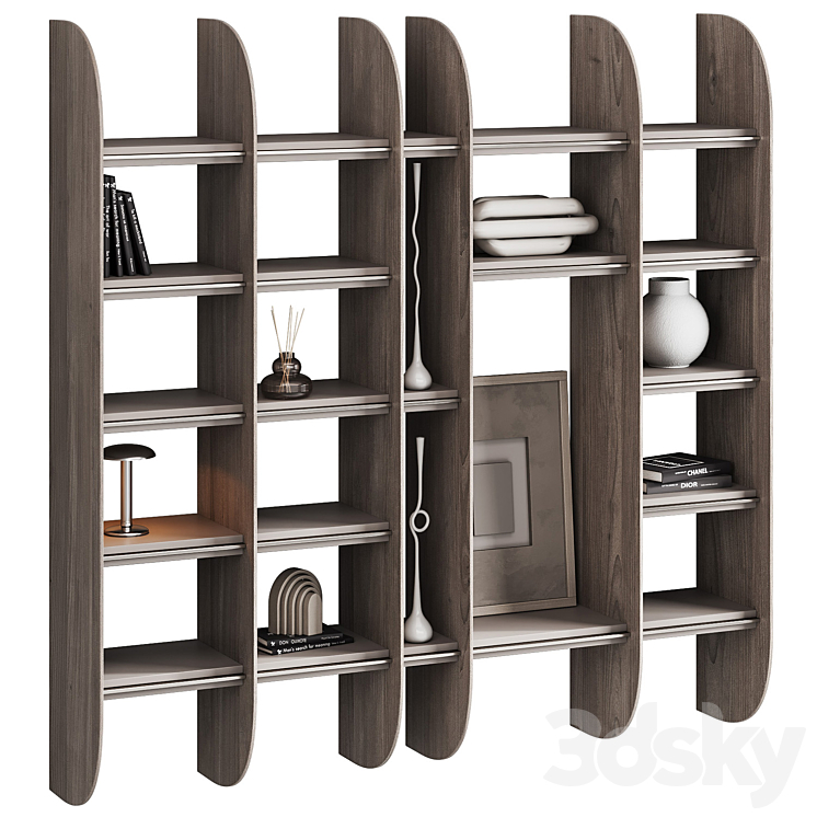 142 Modern rack with decor - Rack - 3D model